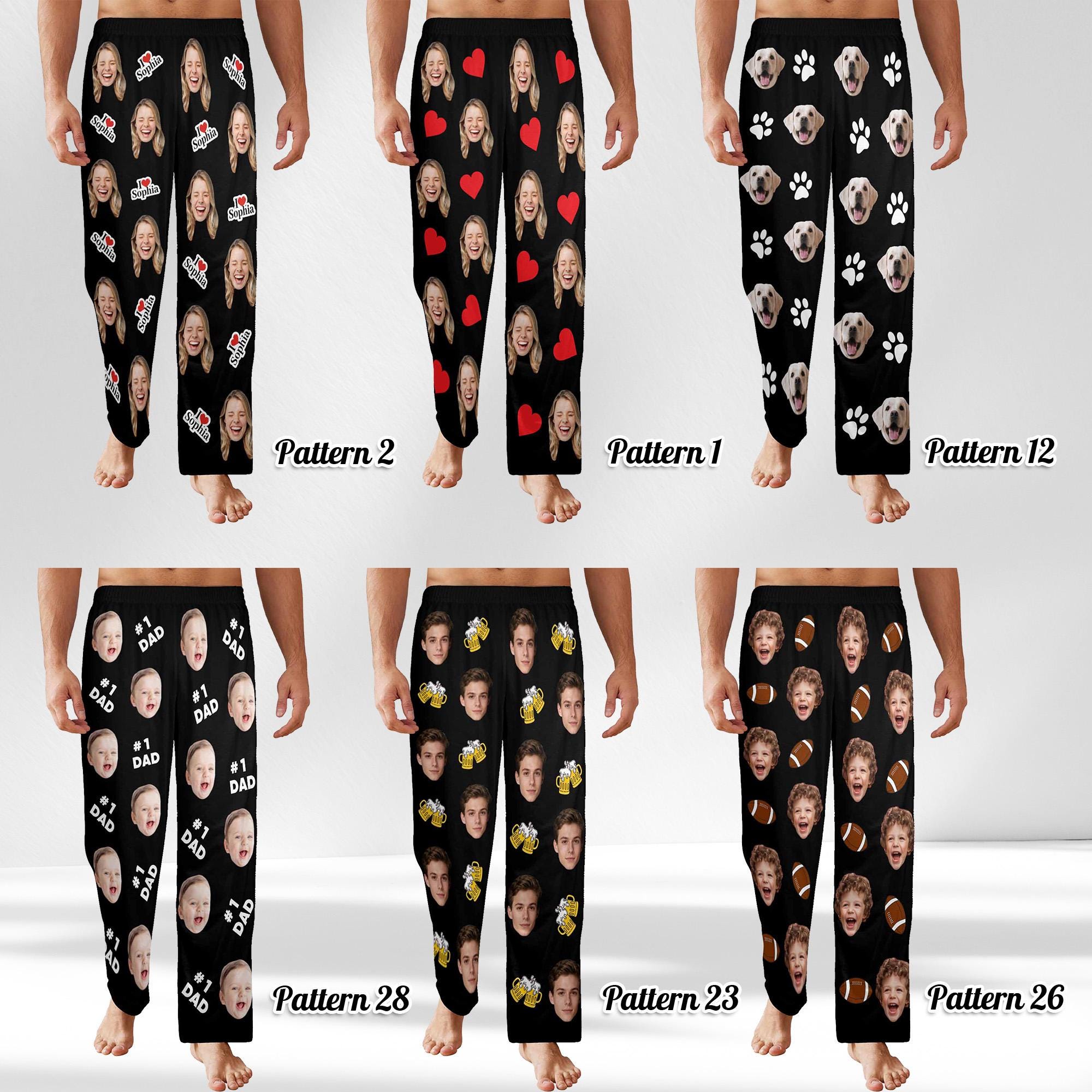 Custom Photo Pajama Pants, Personalized Couple Face Pajamas - Etsy