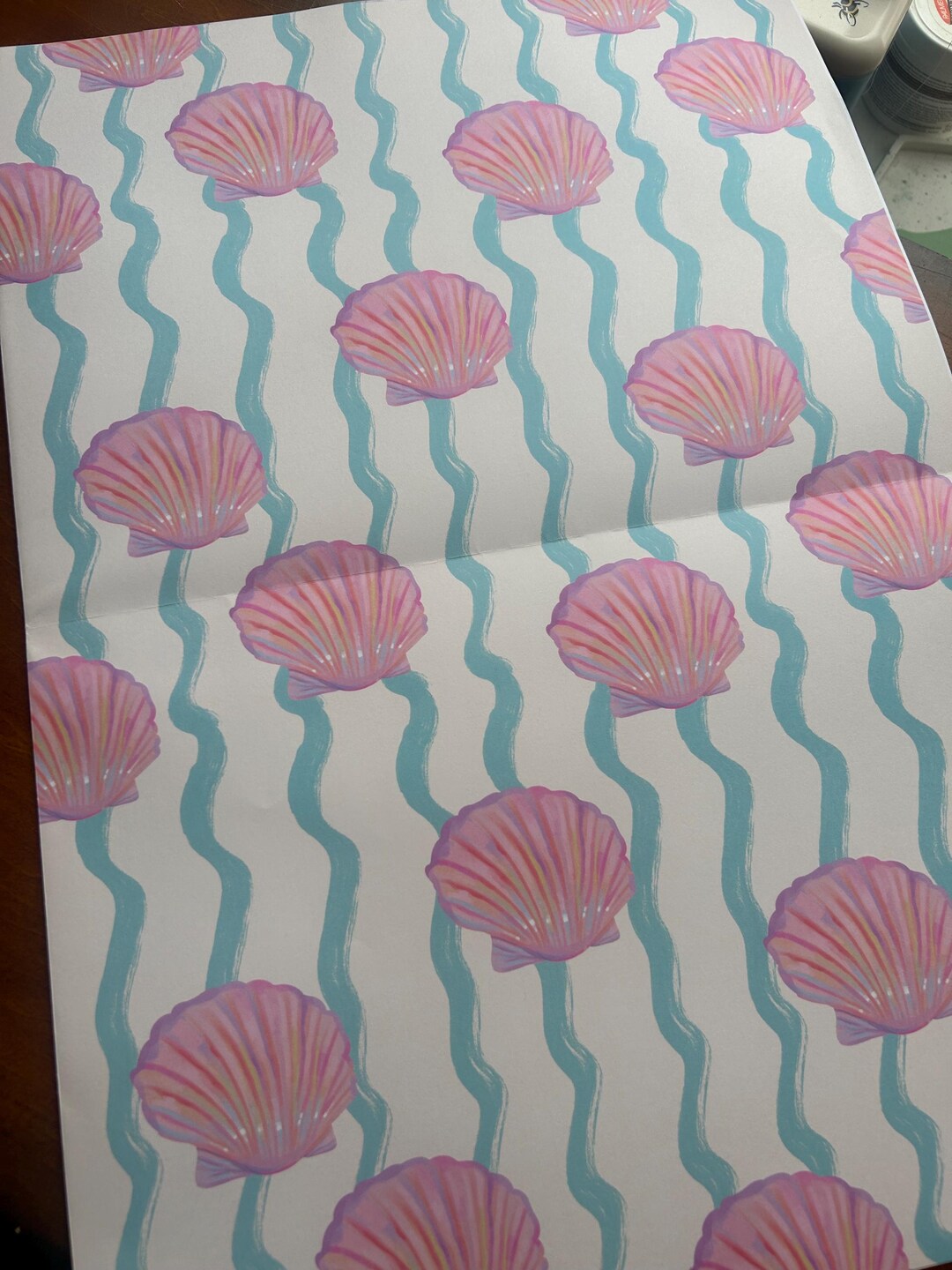 Sea Shells Wrapping Paper - Etsy
