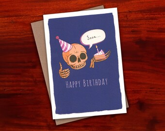 Funny Skeleton Card - Etsy