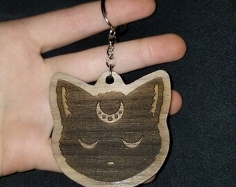 Black Cat Key Ring - Etsy