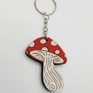 Mushroom Keychain - Etsy