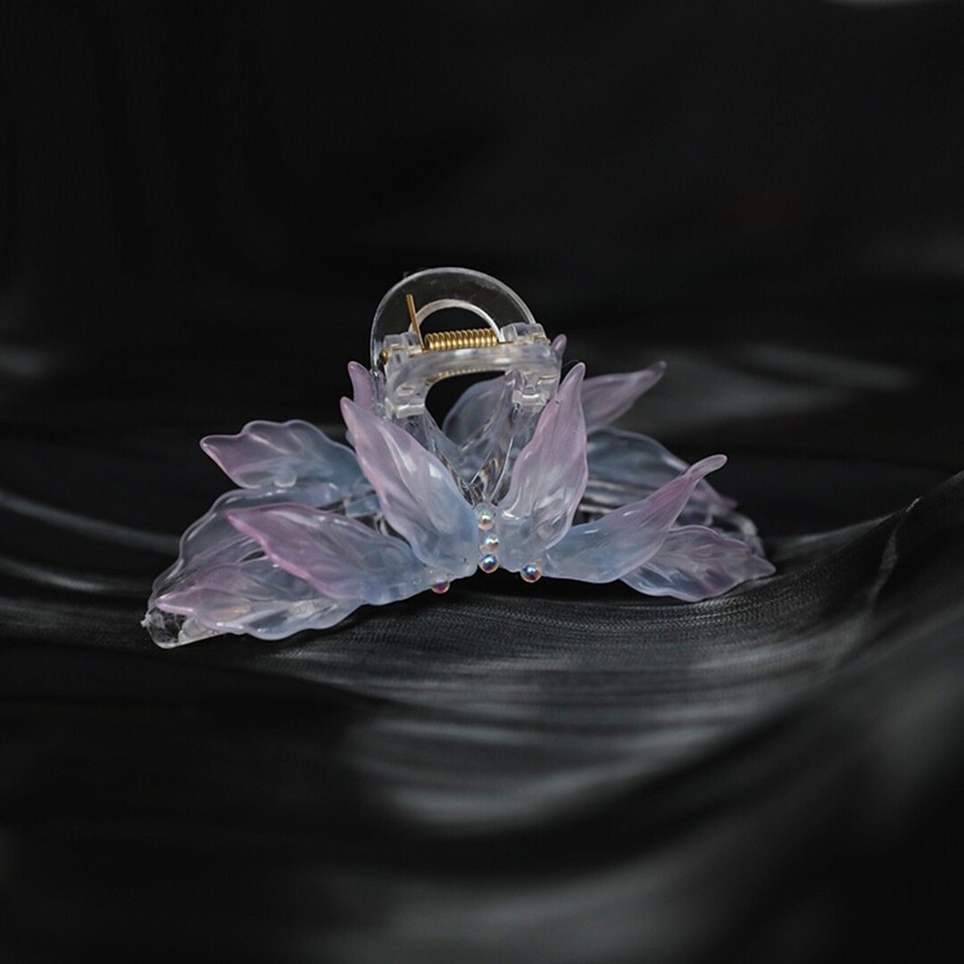 Fairy Angel Wing Hair Claw,matte Purple Hair Claw,vintage Hair Claw ...