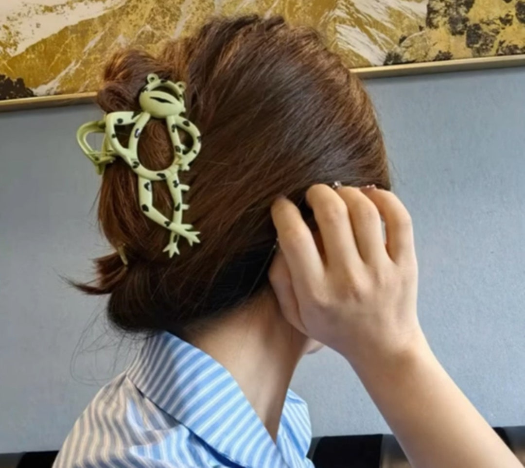 Cute Cartoon Frog Hair Claw Clipsfunny Frog Hair Crabsgreen - Etsy UK
