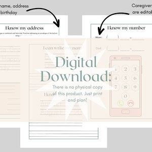 Life Skill for Kids Printable, Telling Time, Address Activity, I Know ...