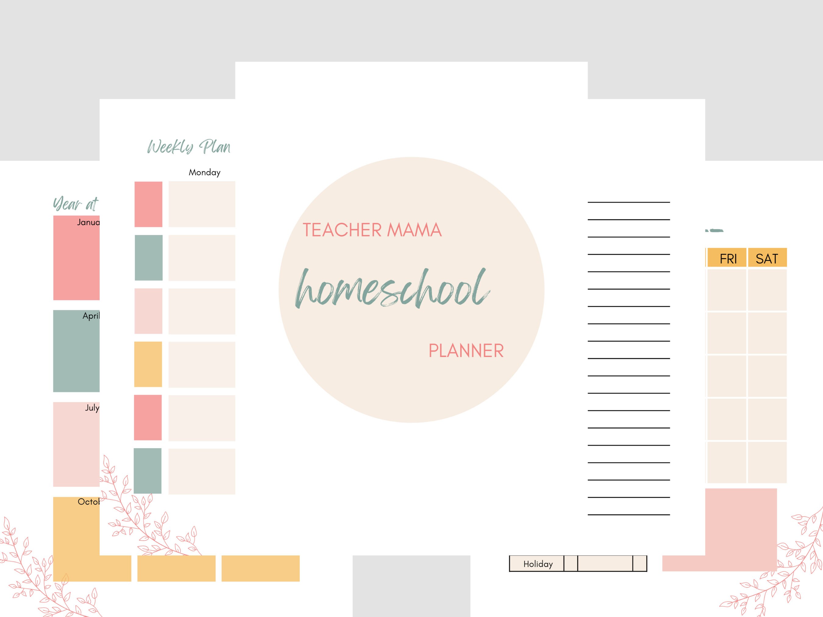 Homeschool Planner Printable, Weekly Planner, Unit Study Planner, Field ...