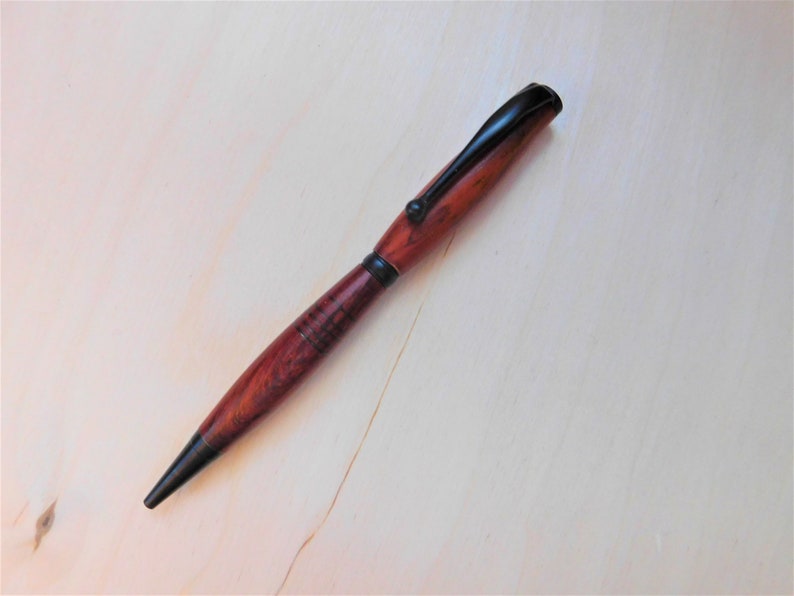 036 Paduak Wood Pen With Black Hardware - Etsy