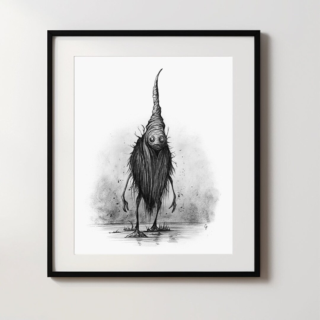 Bog Creature 1 PRINT From the Original Drawing, Dark Art, Surrealism ...