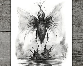 ORIGINAL Dark Art Surrealism Drawing Monster Sketch Horror - Etsy