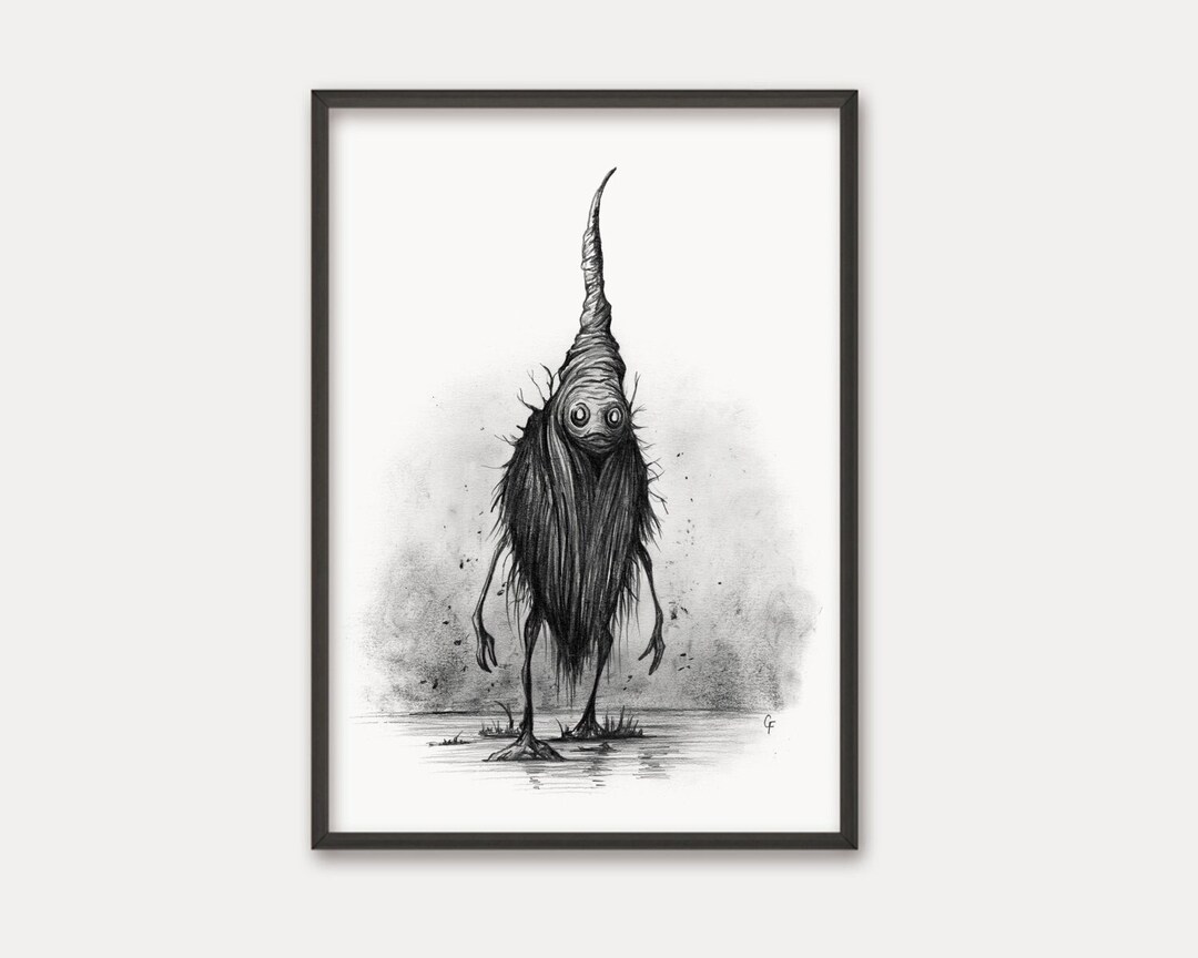Bog Creature 1 PRINT From the Original Drawing Dark Art - Etsy