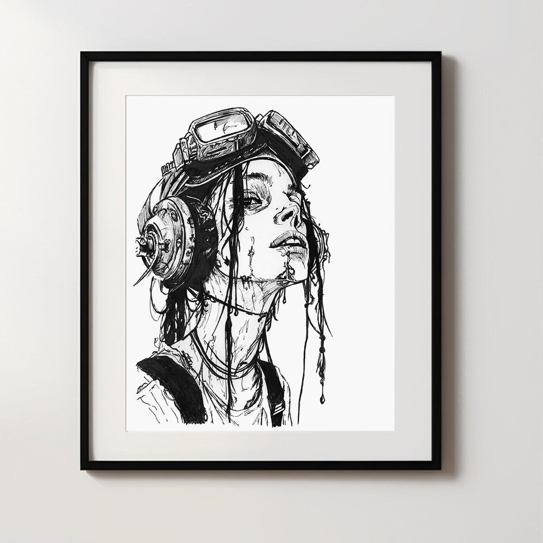Post-apocalyptic - PRINT From the Original Ink Drawing, Dark Art ...