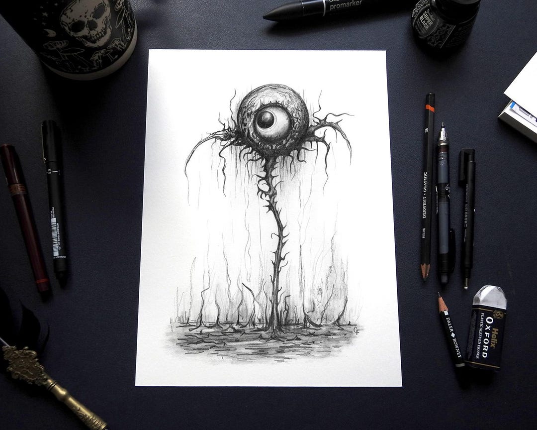 ORIGINAL Dark Art, Surrealism Drawing, Monster Sketch, Horror Halloween ...
