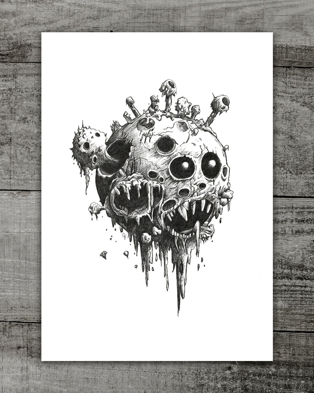 ORIGINAL Creature 2 Dark Art, Surrealism Drawing, Monster Sketch ...