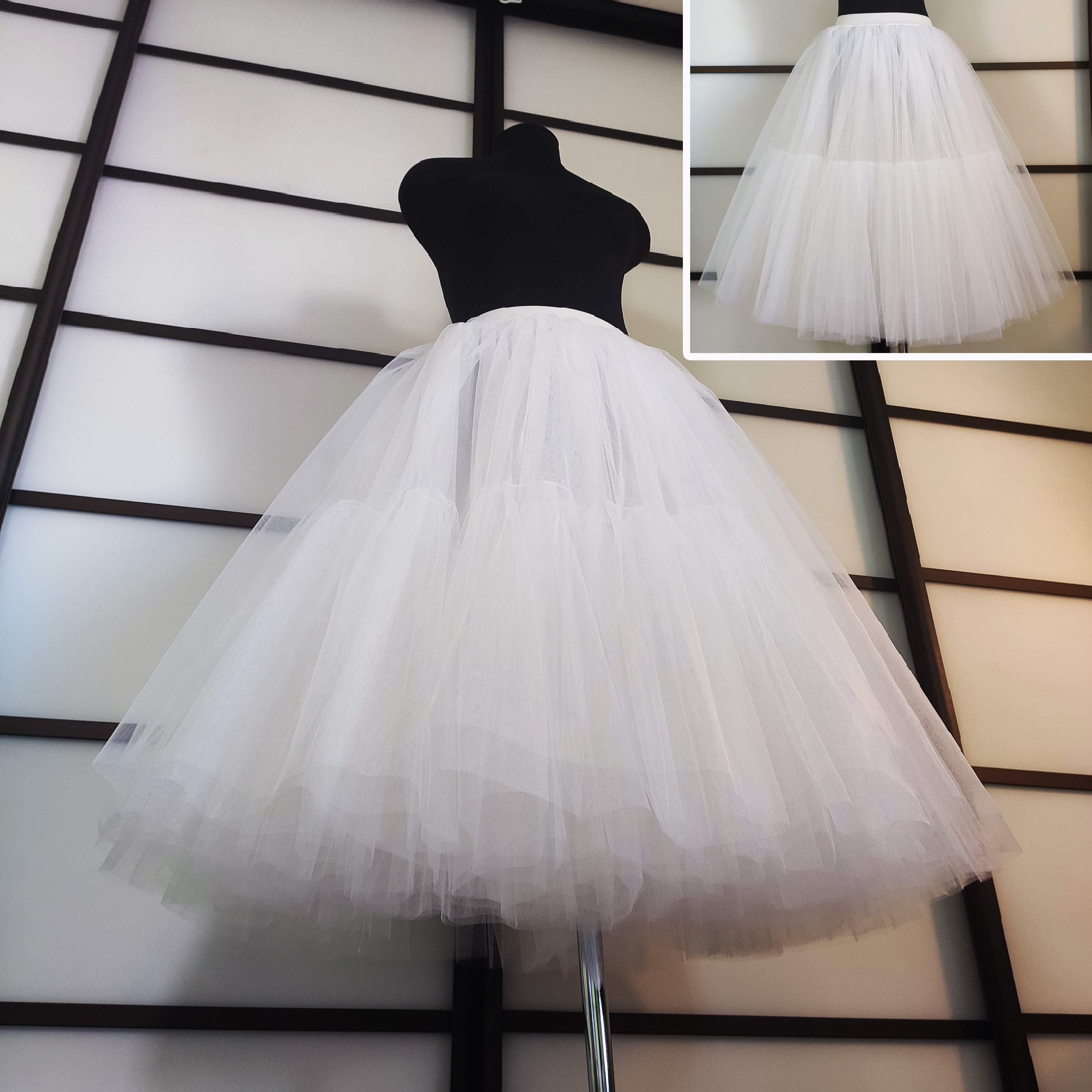 Petticoat from two types of tulle Plus size petticoat Lolita | Etsy