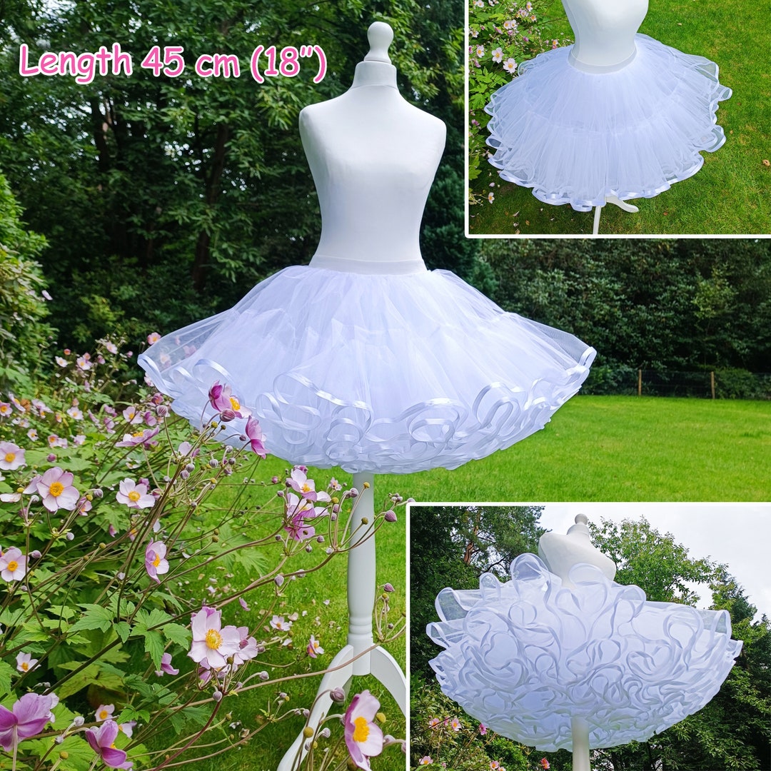 Extra Fluffy Petticoat With Satin Ribbon, Many Colors Tulle Petticoat ...