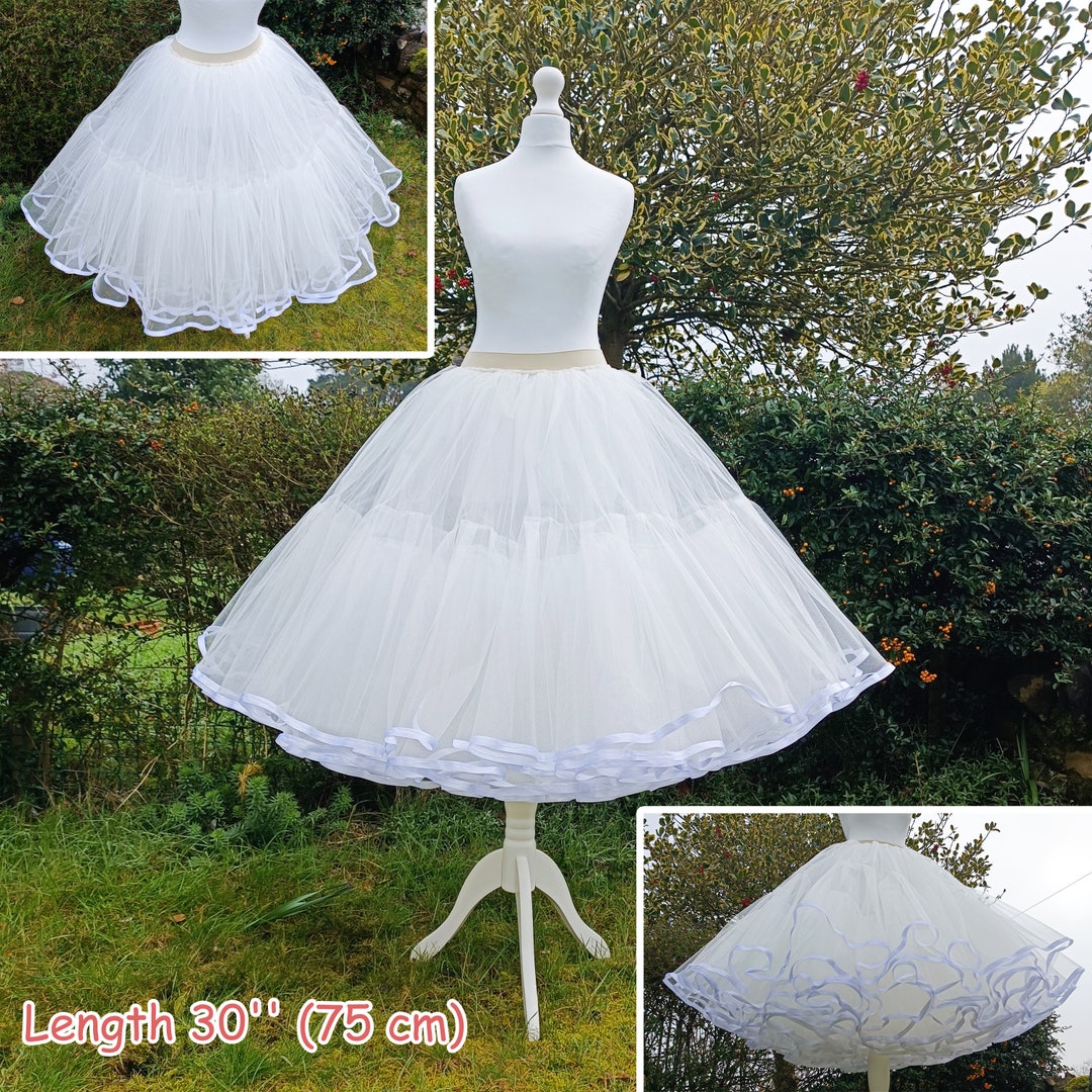 Extra Fluffy Petticoat With Satin Ribbon, Many Colors Tulle Petticoat ...