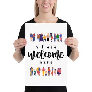 All Are Welcome Here Poster | Inclusion and Diversity Poster ...