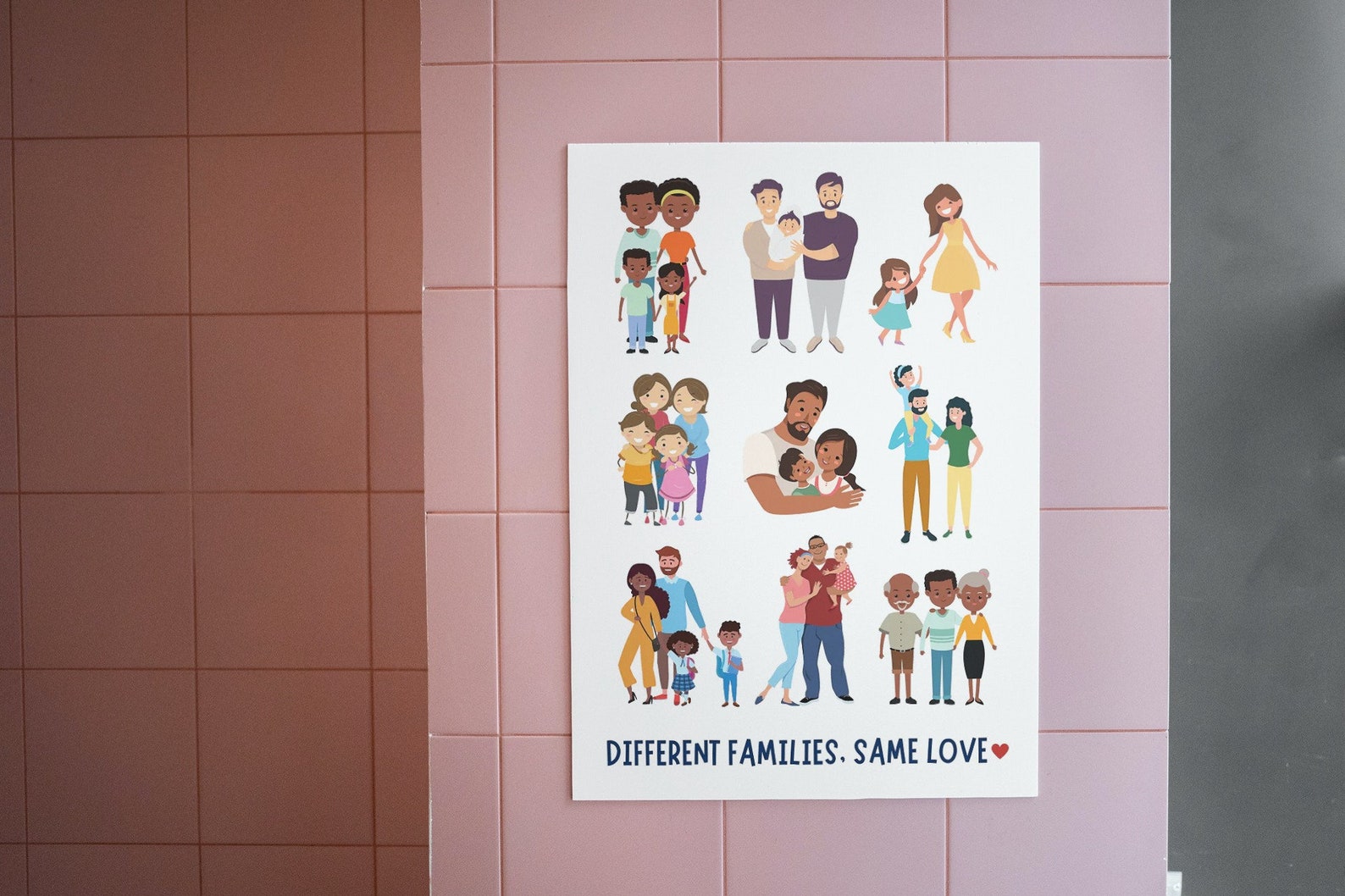 Different Families Same Love Poster Diverse Families Wall - Etsy Australia