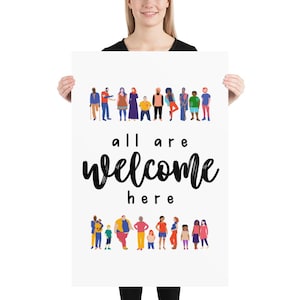 All Are Welcome Here Poster | Inclusion and Diversity Poster ...