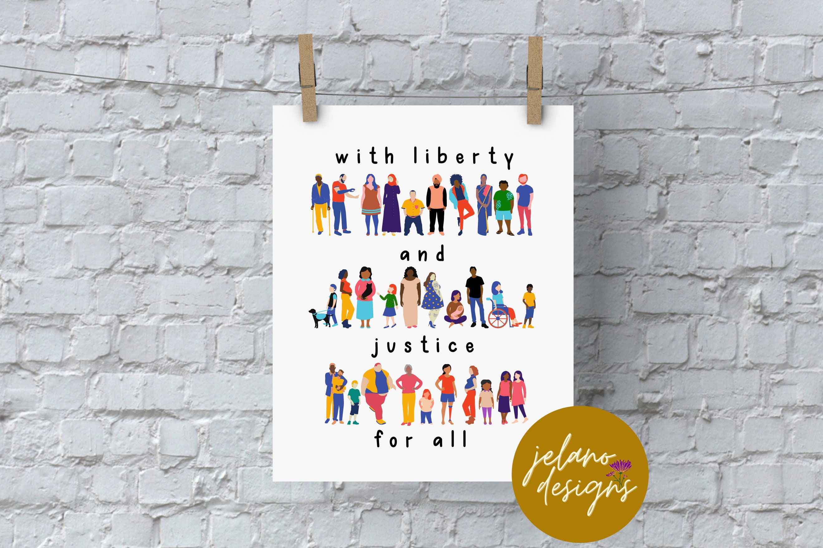 Justice for All Wall Art Social Justice Print Printable | Etsy