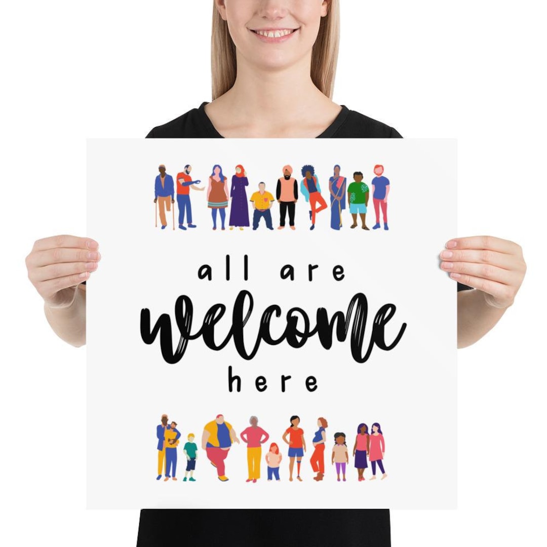 All Are Welcome Here Poster | Inclusion and Diversity Poster ...
