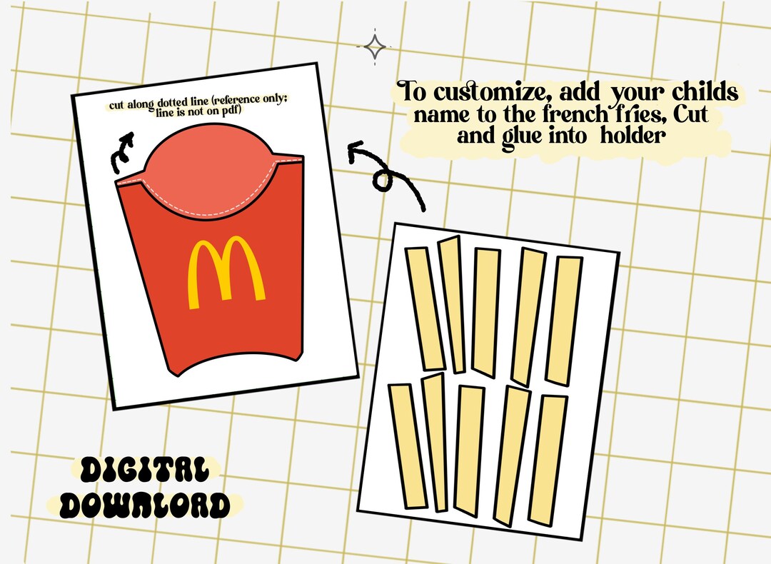 Printable Fast Food Themed Activities (PDF) - Etsy
