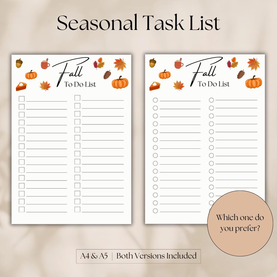 Fall to Do List Fillable | Bucket List Fall Planner Template | Cute to ...