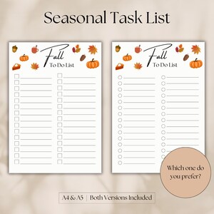 Fall to Do List Fillable | Bucket List Fall Planner Template | Cute to ...