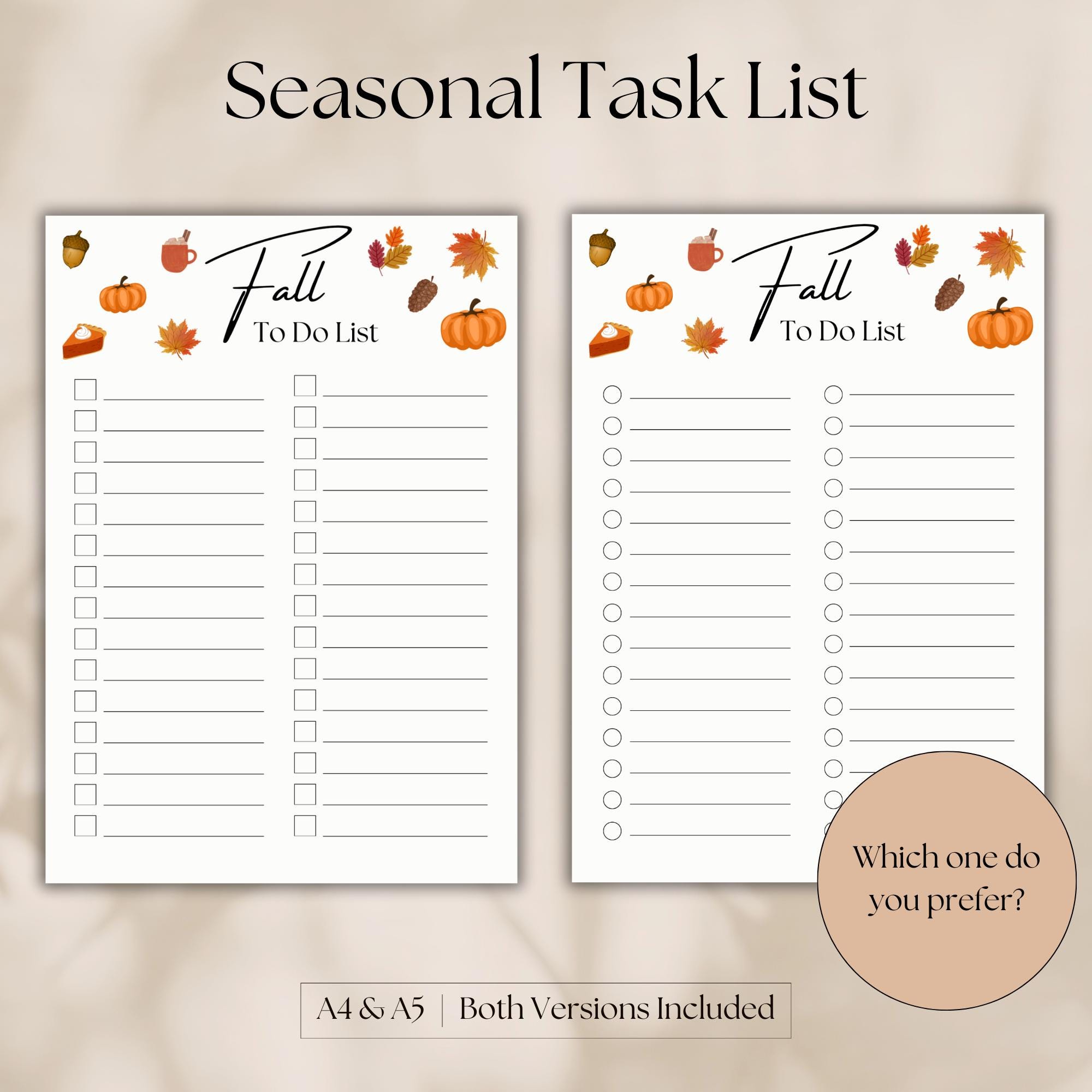 Fall to Do List Fillable | Bucket List Fall Planner Template | Cute to ...
