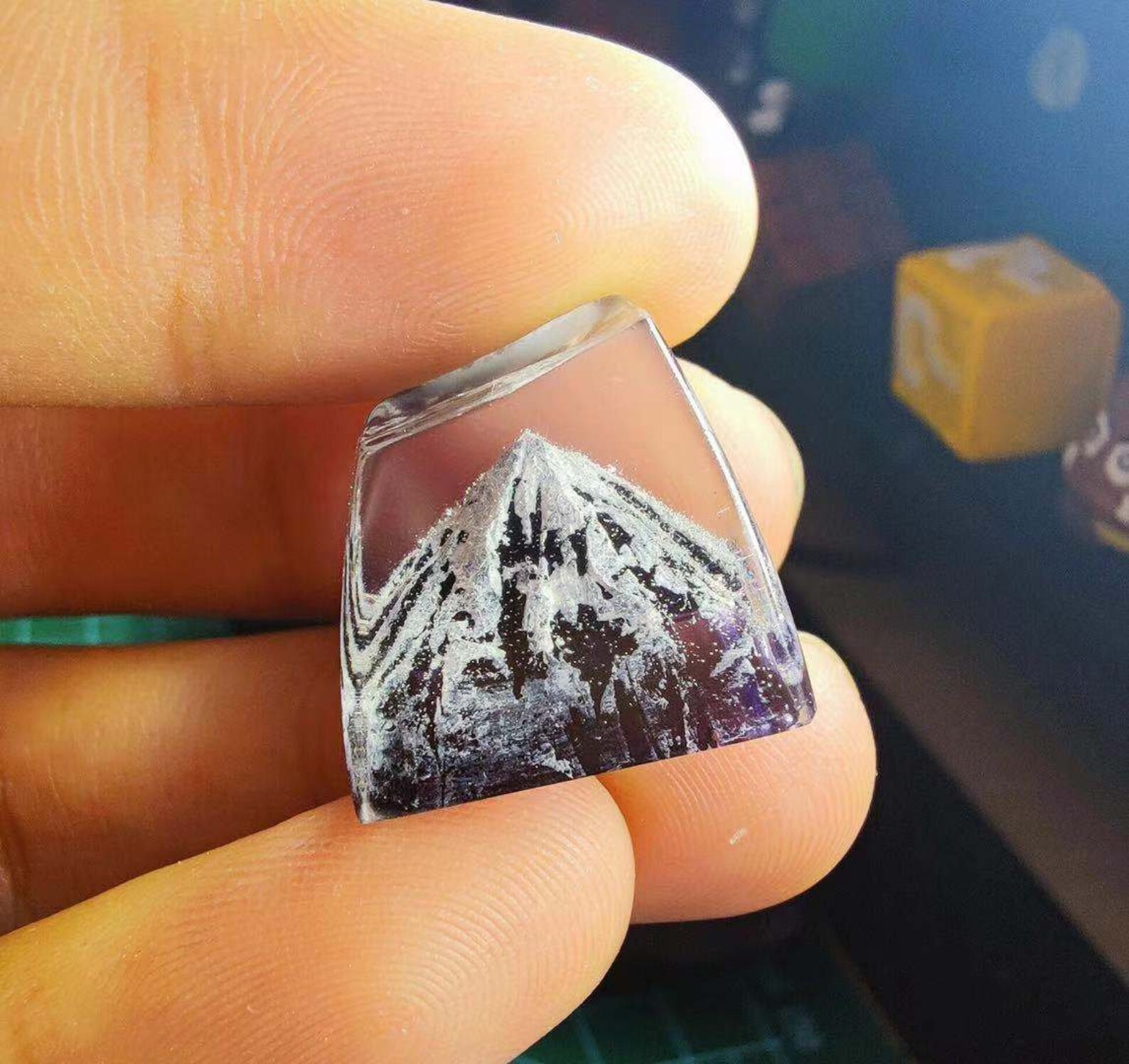 Handmade Snow Mountain keycap Artisan Keycaps For Cherry MX | Etsy