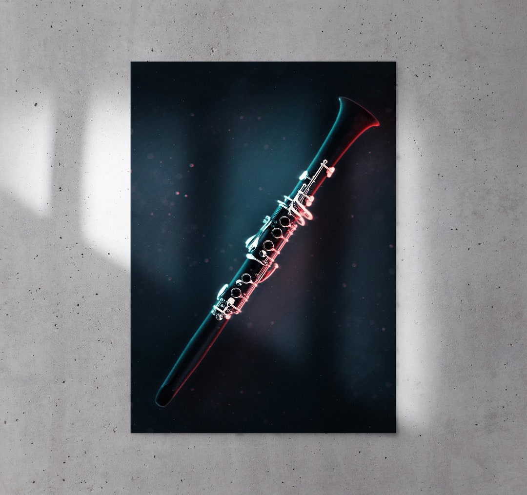 Clarinete Satén Poster Arte Mural, Cartel De Instrumentos, Músico ...