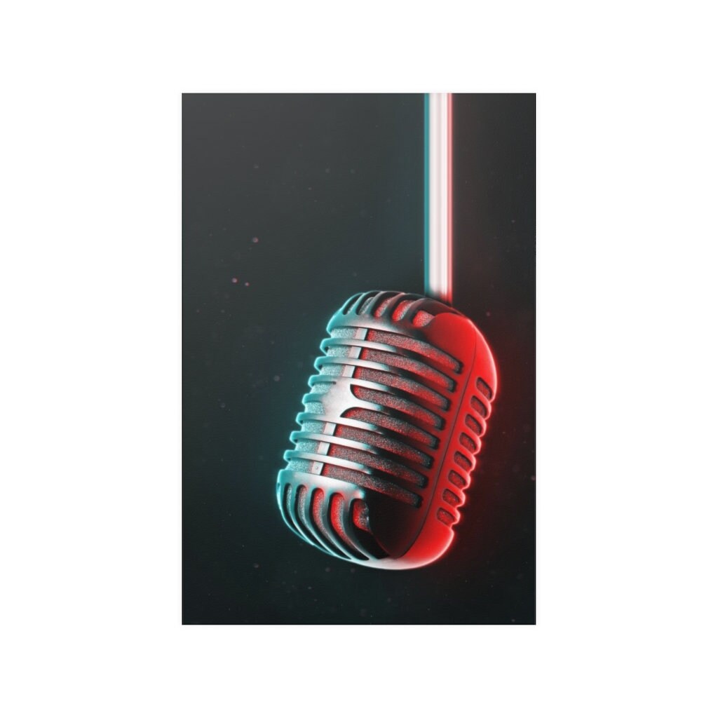 Microphone Poster, Recording Studio Posters, Musician Wall Art ...