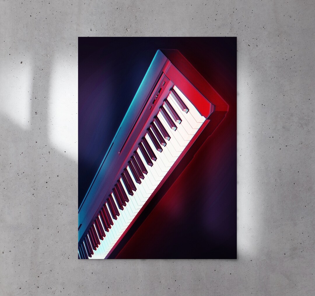 Keyboard Music Poster, Satin Posters, Keyboard Musician Wall Art ...