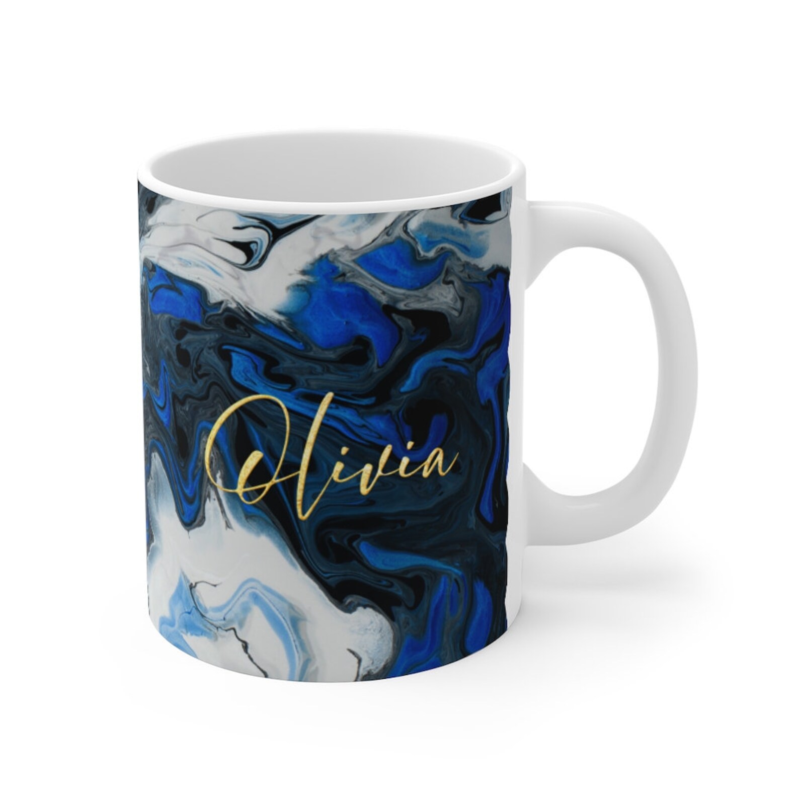 Personalized Marble Mug Custom Name Marble Mug Marble Look - Etsy