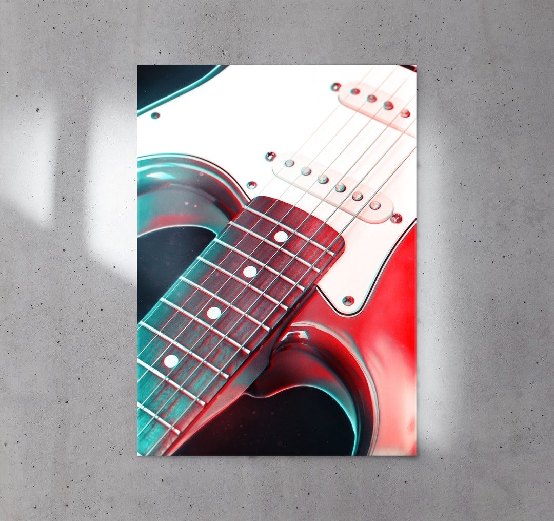 Electric Guitar Music Posters, Satin Posters, E-guitar Wall Art, Guitar ...