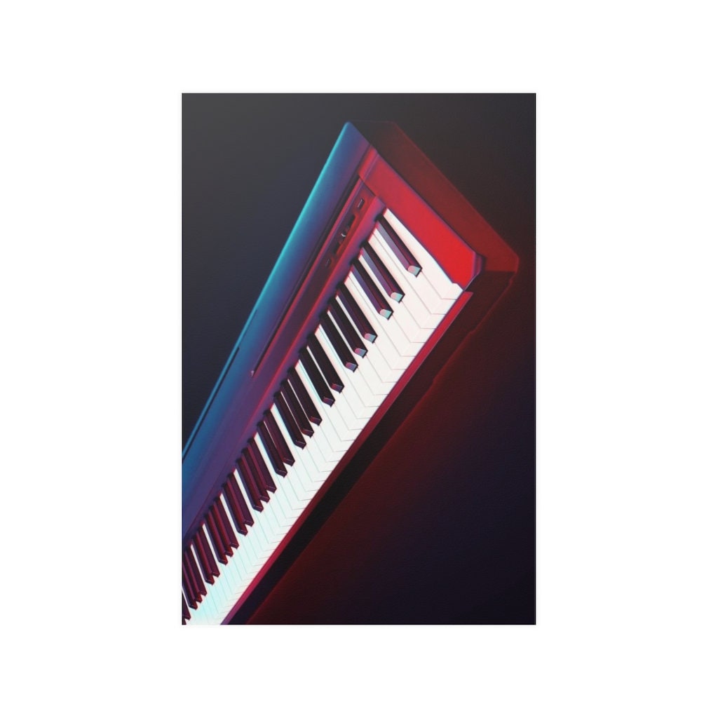 Keyboard Music Poster, Satin Posters, Keyboard Musician Wall Art ...