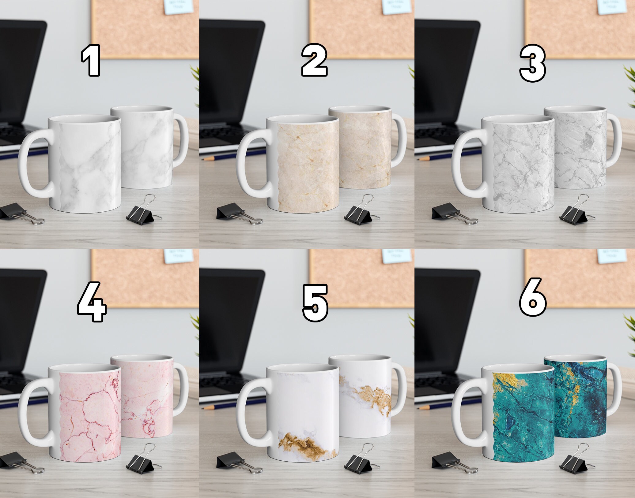 Personalized Faux Marble Look Mug, Custom Name Marble Mug, Mugs ...