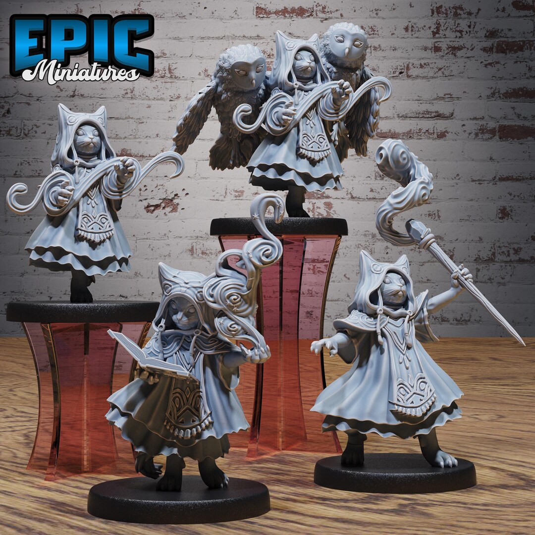 Catfolk Warlock - Epic Miniatures | #137 - Demons of Torment - Etsy