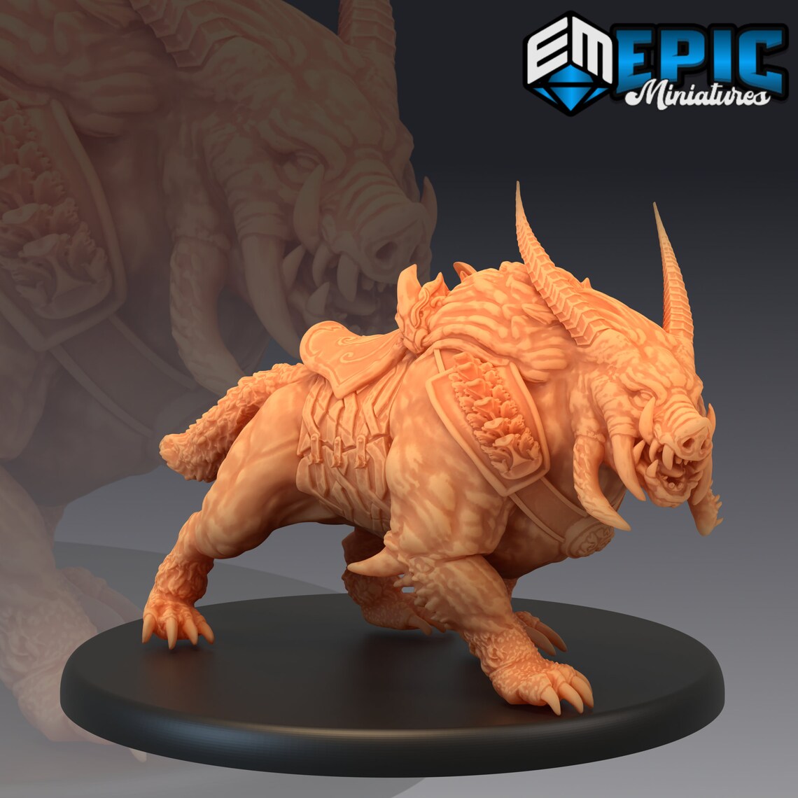 Arctic Boar and Mount - Epic Miniatures | Boar Mount | Dwarven | Dwarf ...