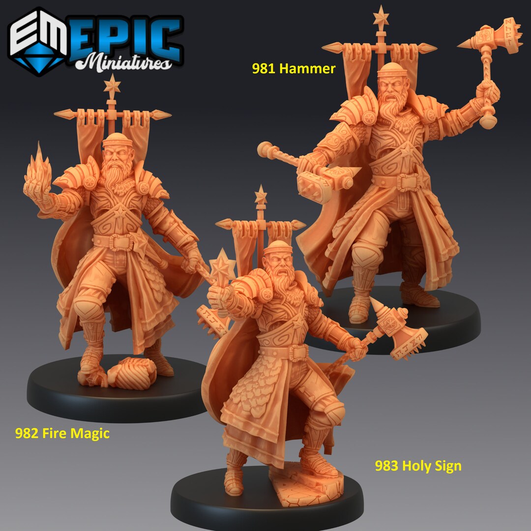 Warpriest Series - Epic Miniatures | Medium | Human, Masculine - Etsy