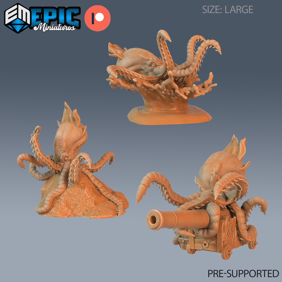 Killer Octopus - Epic Miniatures | #70 Aquatic Journey - Etsy
