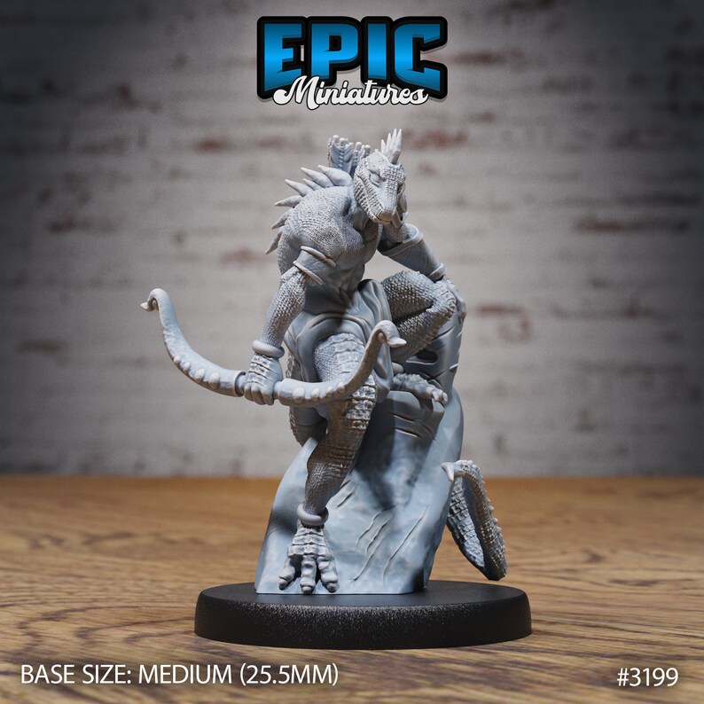 Lizardfolk Human Hunter - Epic Miniatures | Lizard | Beast | Weapons ...