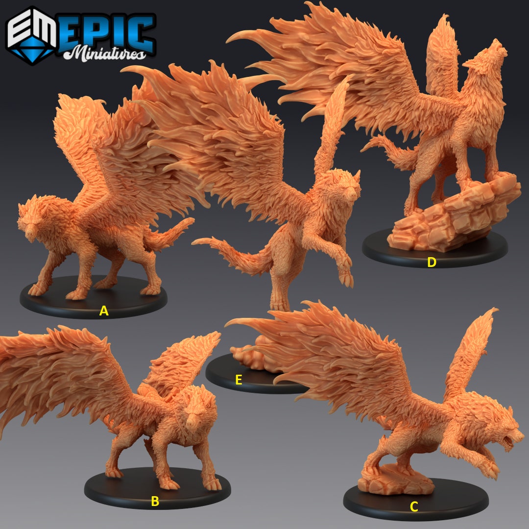 Winged Wolf Series - Epic Miniatures | Large | Beast, Wings - Etsy