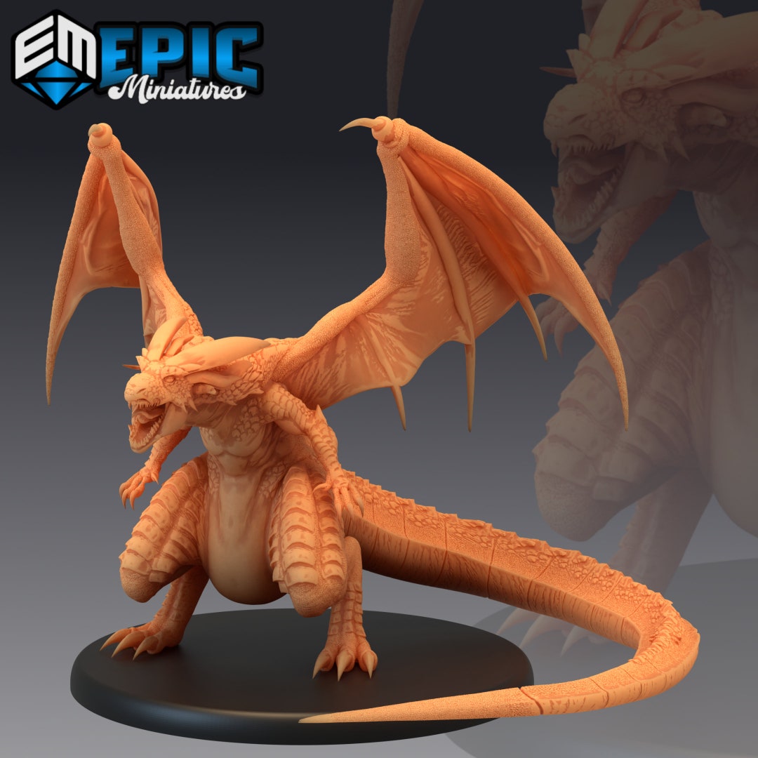Fafnir Attack - Epic Miniatures | Large | Dragon - Etsy
