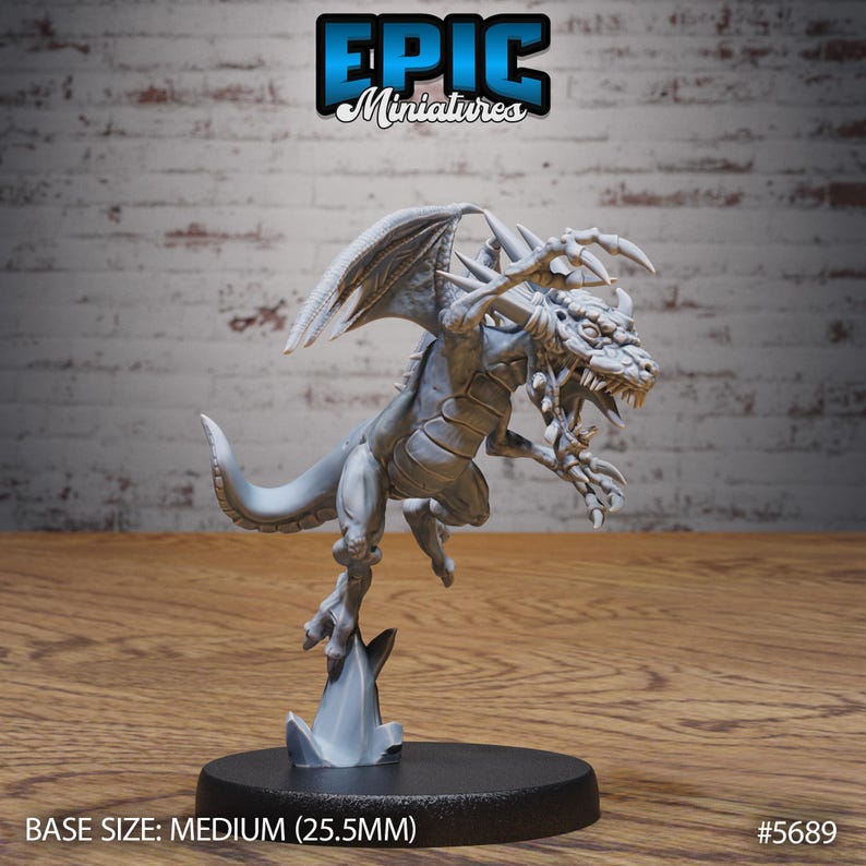 Abyss Drake - Epic Miniatures | #128 -dragon Hunt - Etsy