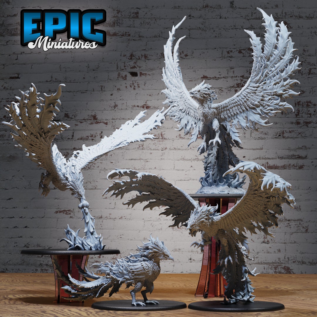 Primordial Phoenix - Epic Miniatures | #94 Elemental Lands - Etsy