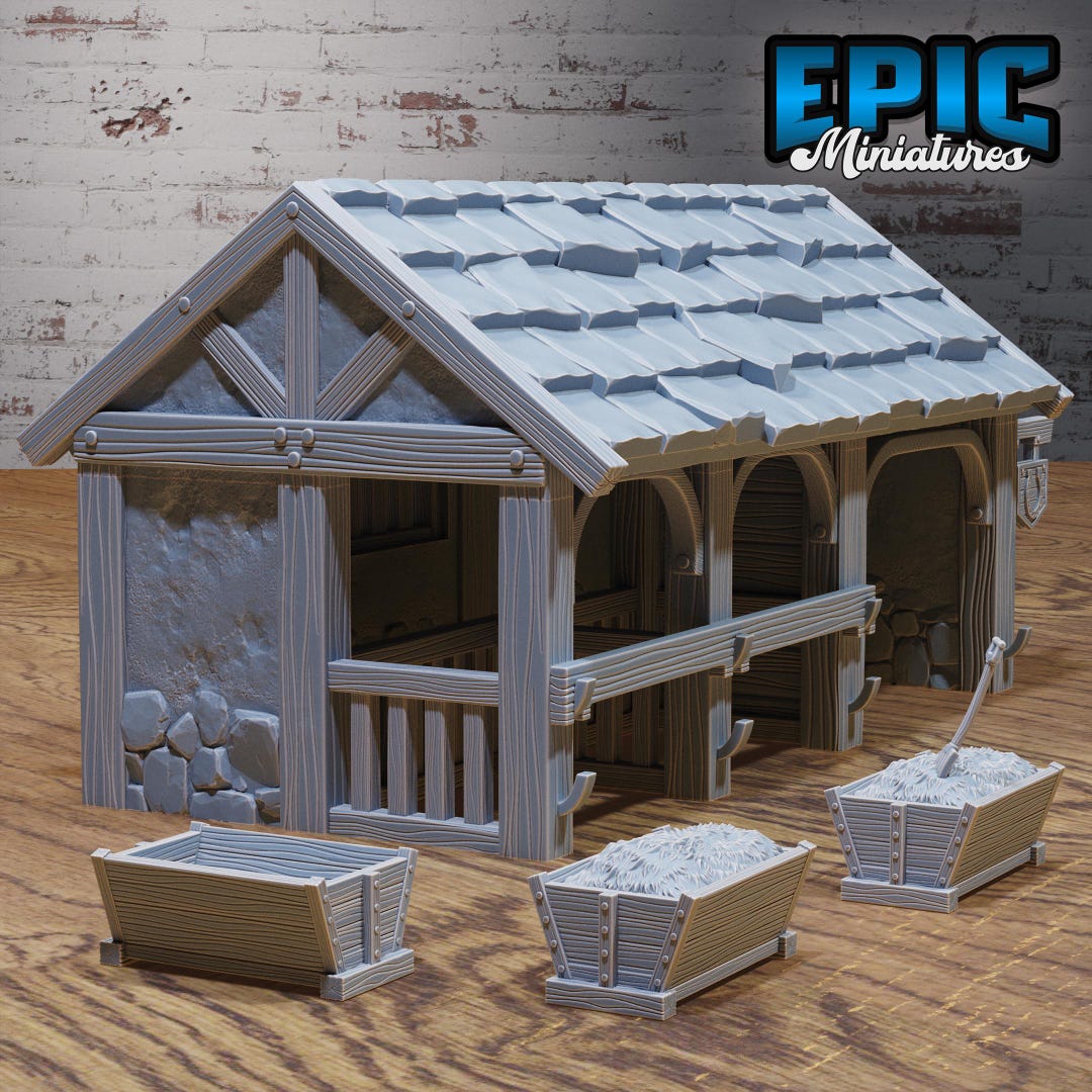 Horse Stable - Epic Miniatures | #101 - Mighty Heroes - Etsy
