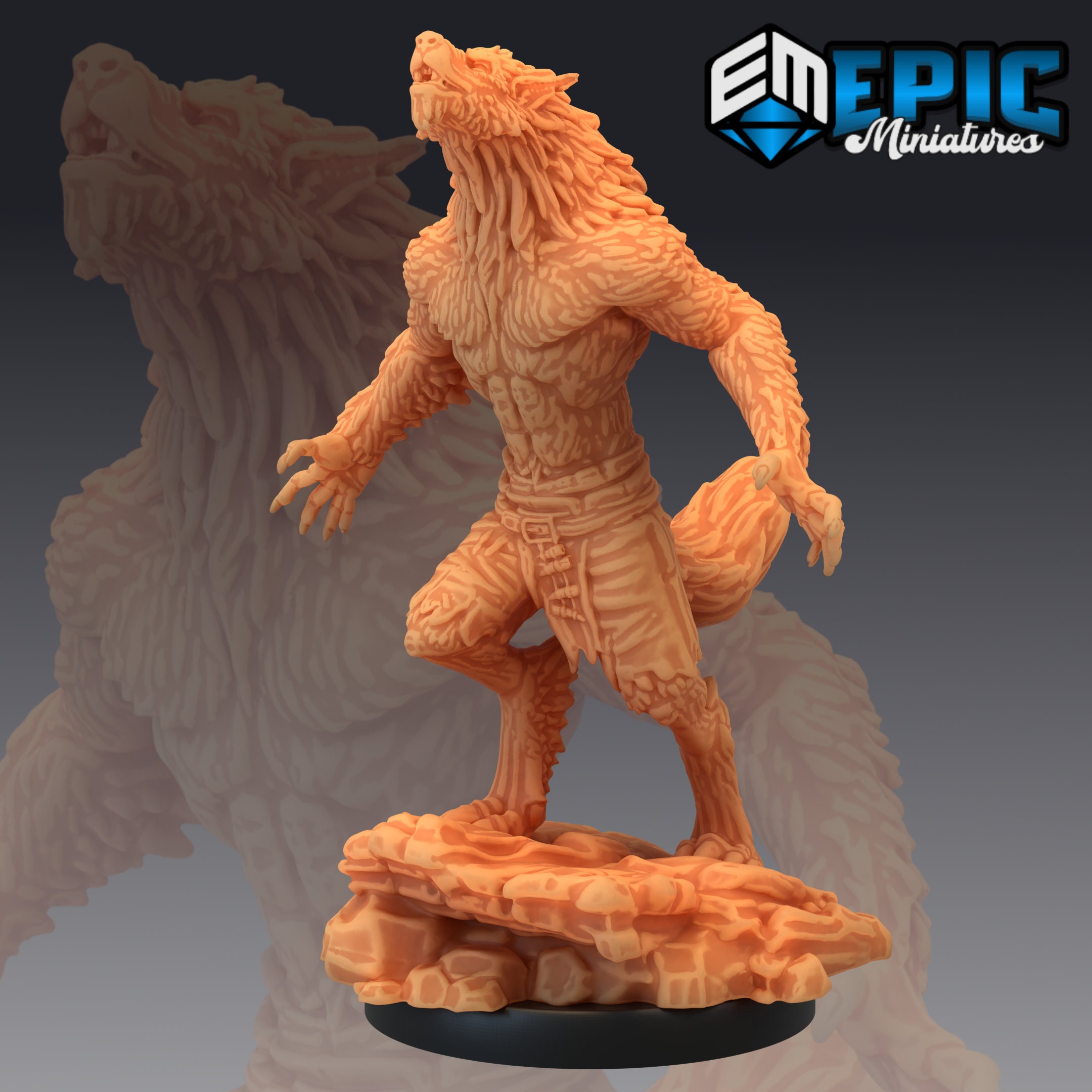 Werewolf Epic Miniatures Shifter Lycanthrope Wolf - Etsy