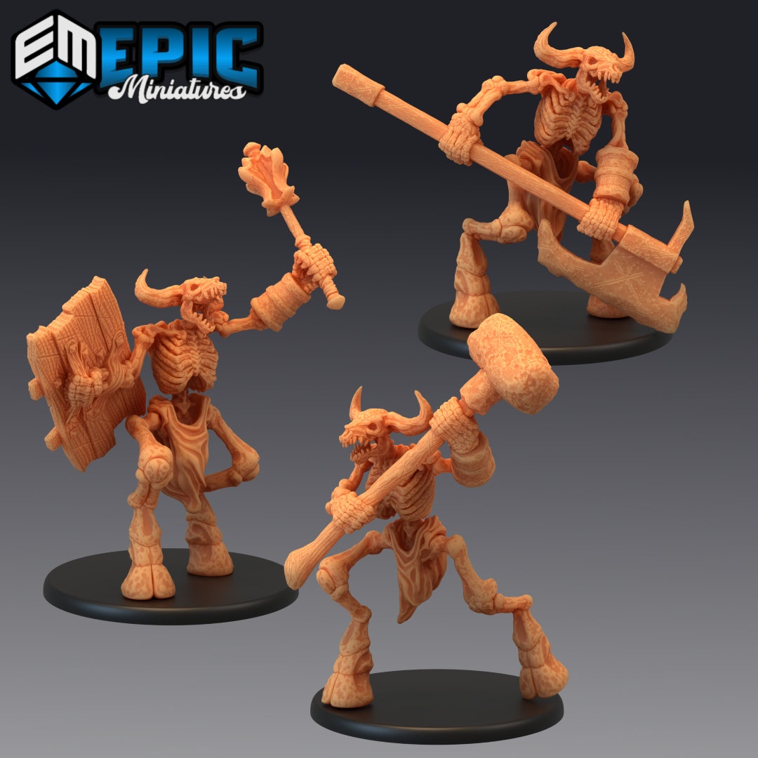 Minotaur Skeleton - Epic Miniatures | Large | Monstrosity - Etsy