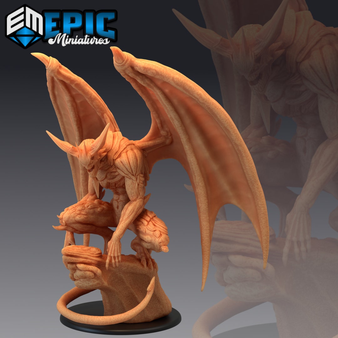 Satan - Epic Miniatures | Huge | Beast, Masculine, Winged - Etsy