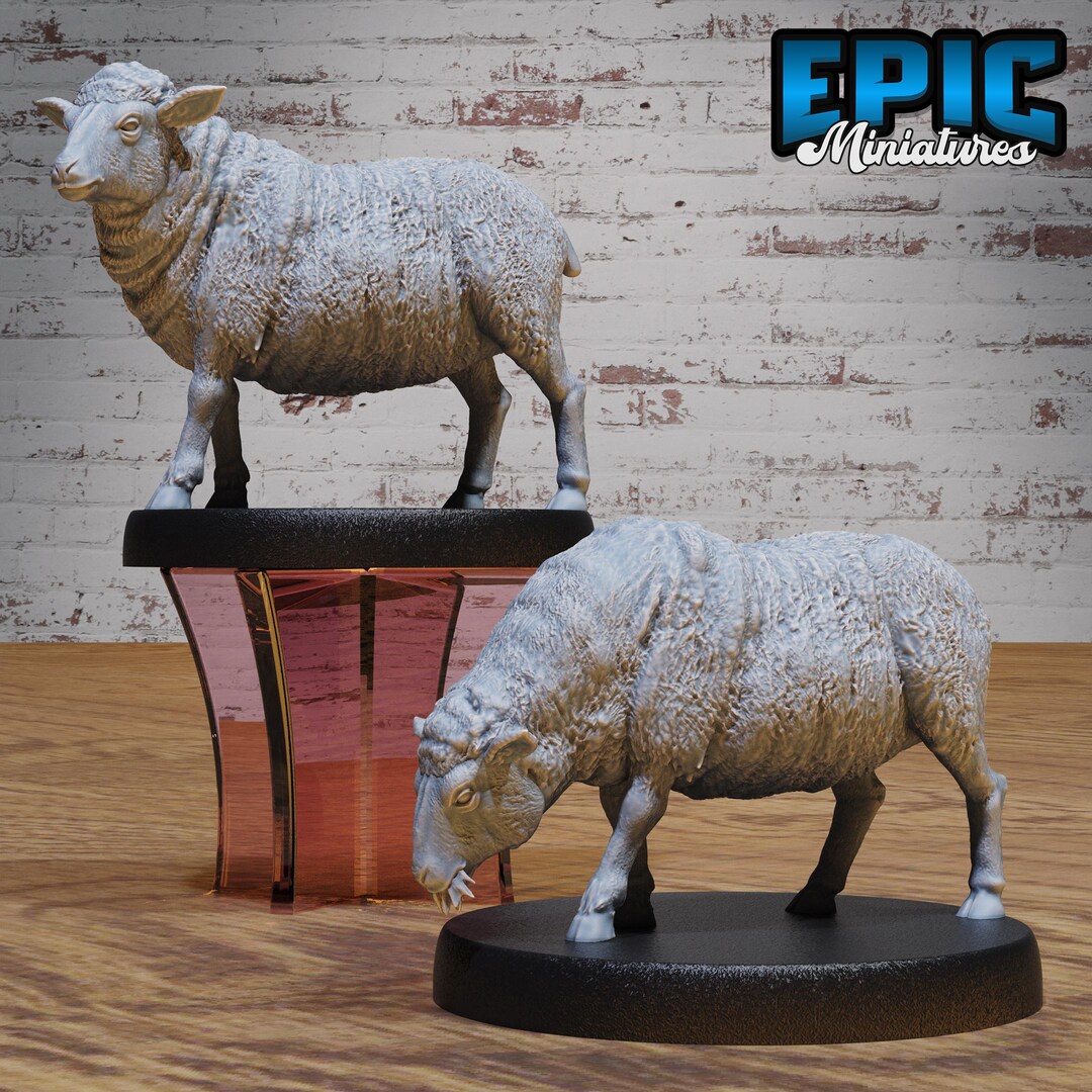 Sheep - Epic Miniatures | #115 -halfling Meadows - Etsy